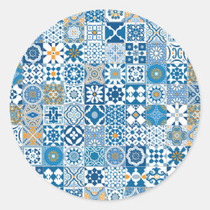 Moroccan Tile Stickers & Labels | Zazzle UK