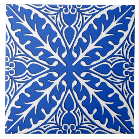 Moroccan tiles - cobalt blue and white | Zazzle.co.uk