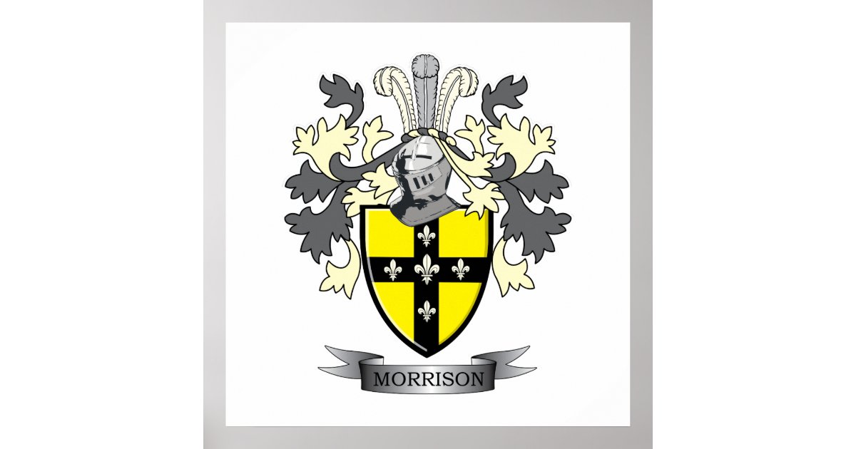 Morrison Family Crest Coat of Arms Poster | Zazzle
