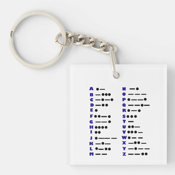 Morse Code Key-Chain 2-Sided Key Ring | Zazzle.co.uk
