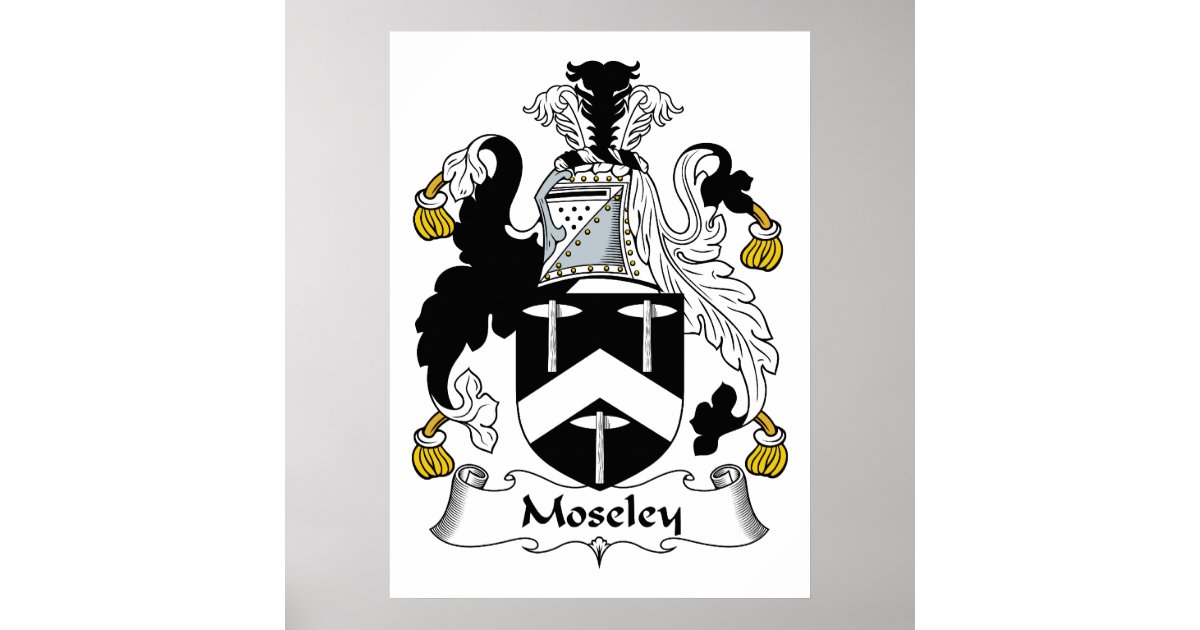 Moseley Family Crest Poster | Zazzle