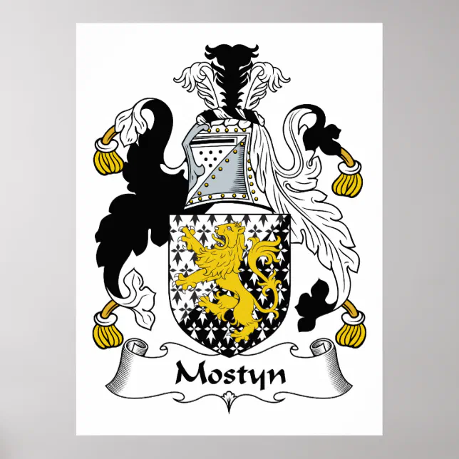 Mostyn Family Crest Poster | Zazzle