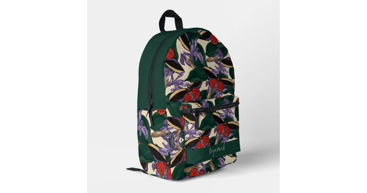 Moth Butterfly Pattern Printed Backpack | Zazzle