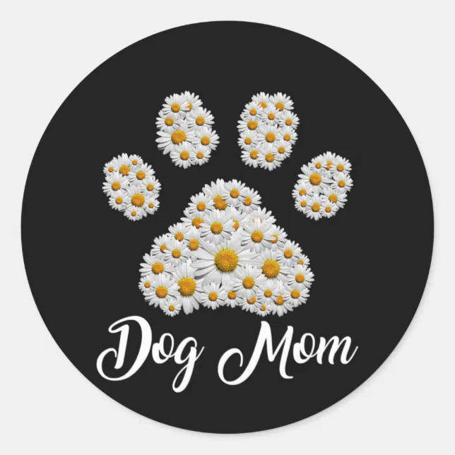 Mother Best Dog Mum Ever Birthday Classic Round Sticker | Zazzle