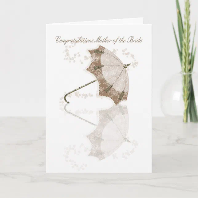 Mother of the bride Congratulations card with flow | Zazzle