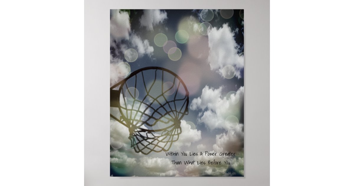 Motivational Netball Picture Quote Poster | Zazzle