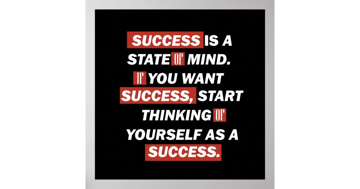 Motivational quotes success in life poster | Zazzle