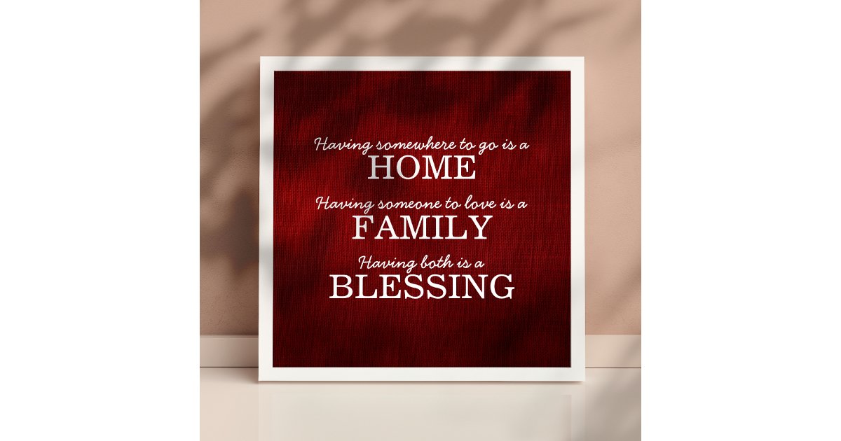 Motivational Typography Family Quote Poster | Zazzle