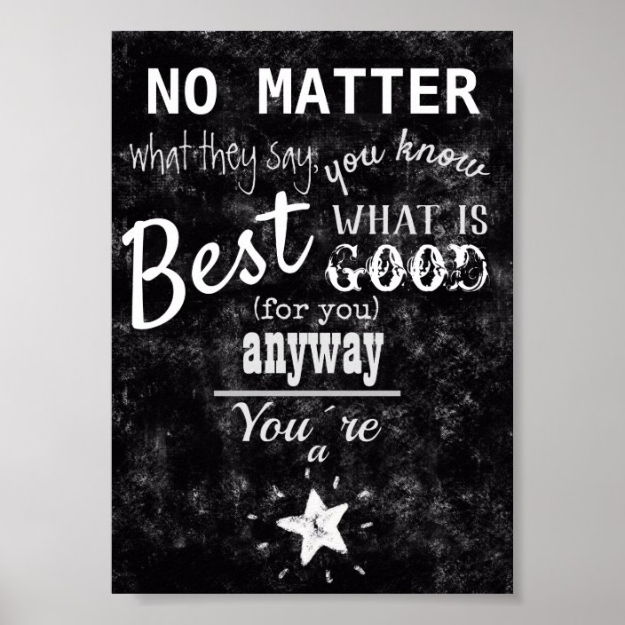 Motivational Youˋre A Star Poster | Zazzle.co.uk