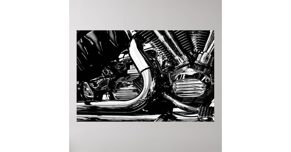 Motor Engine Vector Poster | Zazzle