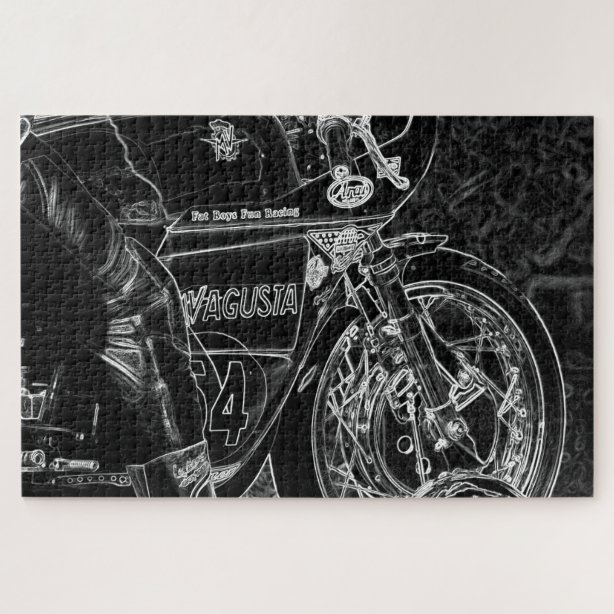 Vintage Motorcycle Jigsaw Puzzles | Zazzle.co.uk