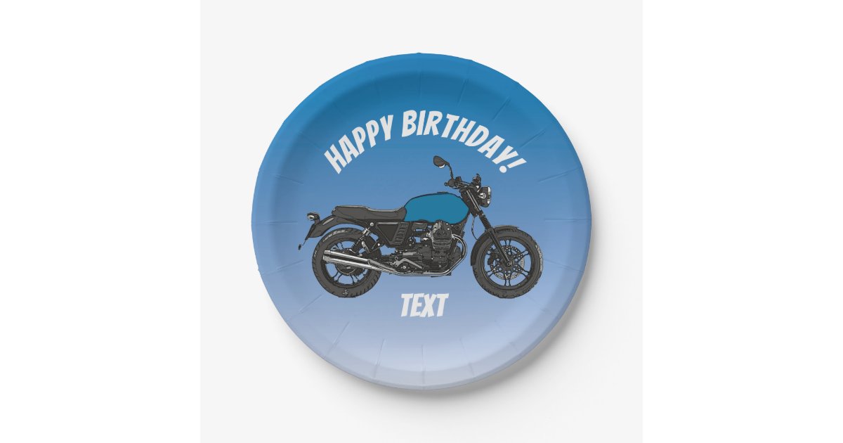 Motorcycle Paper Plate | Zazzle