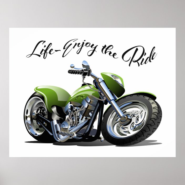 Motorcycle Poster - Enjoy the Ride | Zazzle.co.uk
