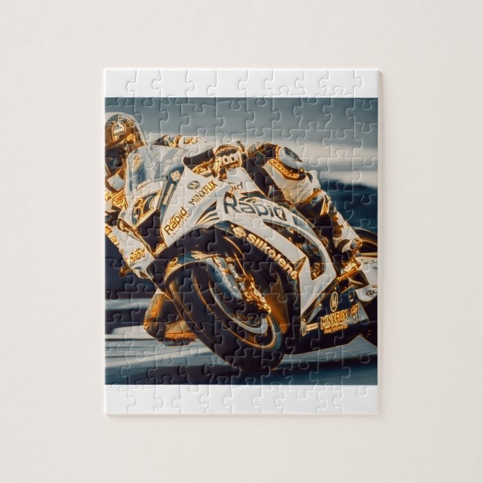 Motorcycle Racer Jigsaw Puzzle | Zazzle.co.uk