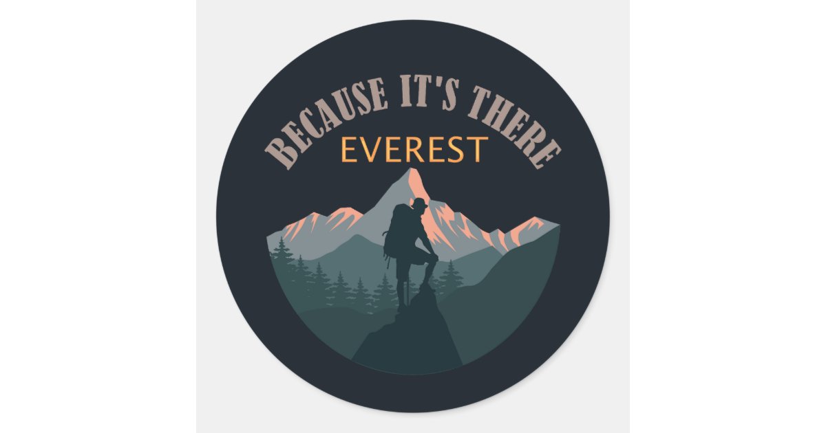 Mount Everest, Hiker Sticker | Zazzle