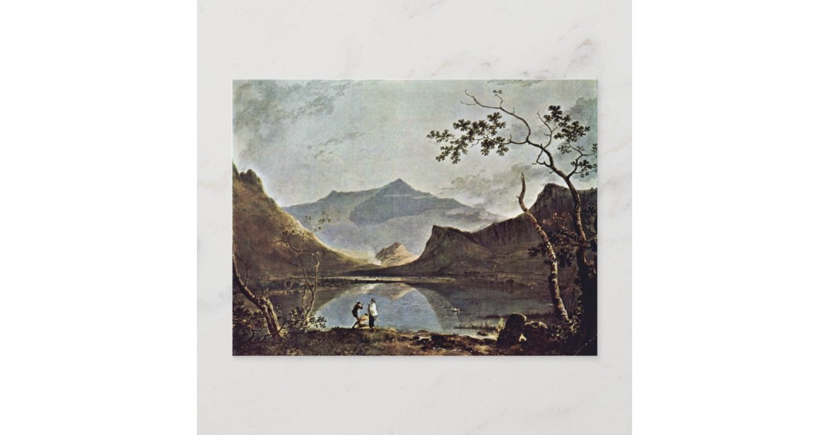 Mount Snowdon From Llyn Nantlle Seen By Wilson Ric Postcard | Zazzle