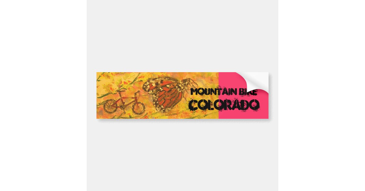 Mountain Bike Colorado Bumper Sticker | Zazzle