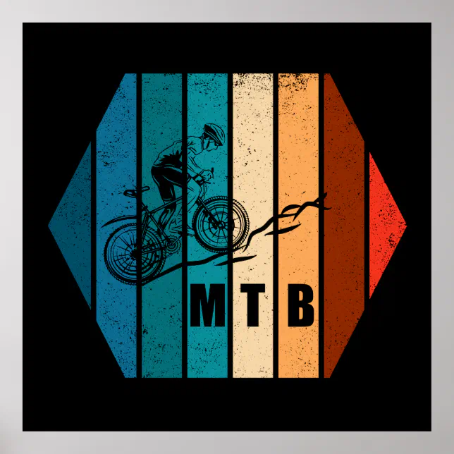 Mountain biking MTB Poster | Zazzle