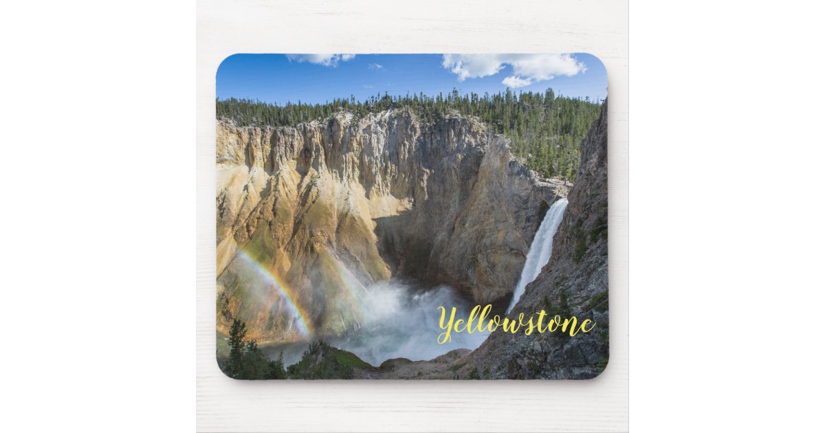 Mouse Pad-Yellowstone Falls Mouse Mat | Zazzle