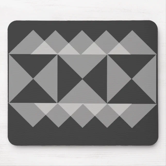Mousepad - Triangle Pattern in Your Colour | Zazzle