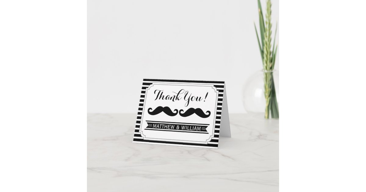 Moustache Thank You Cards | Zazzle