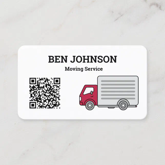 Moving Company QR Code Business Card | Zazzle