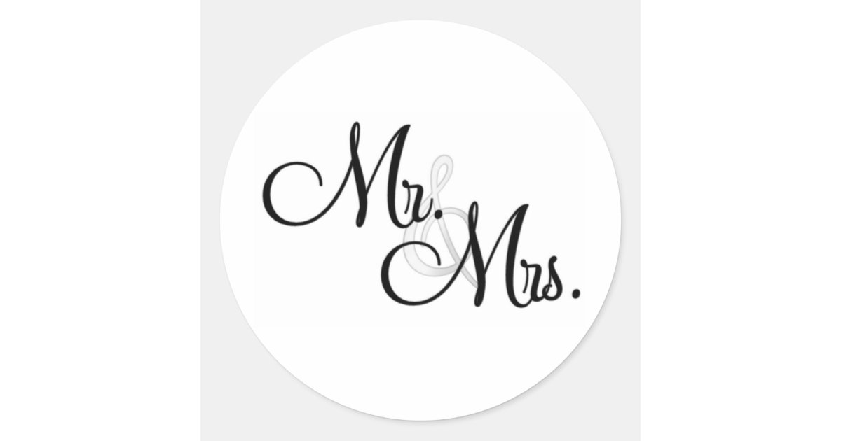 Mr. & Mrs. Unique Items Classic Round Sticker | Zazzle