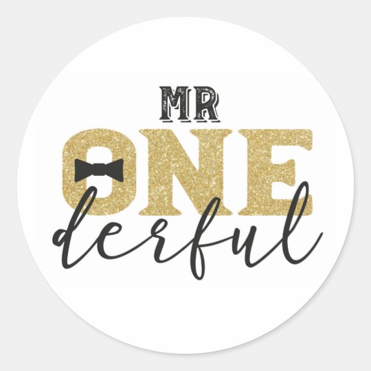 Mr Onederful Stickers | Zazzle.co.uk