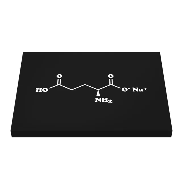 MSG Monosodium Glutamate Molecule Chemical Formula Canvas Print | Zazzle