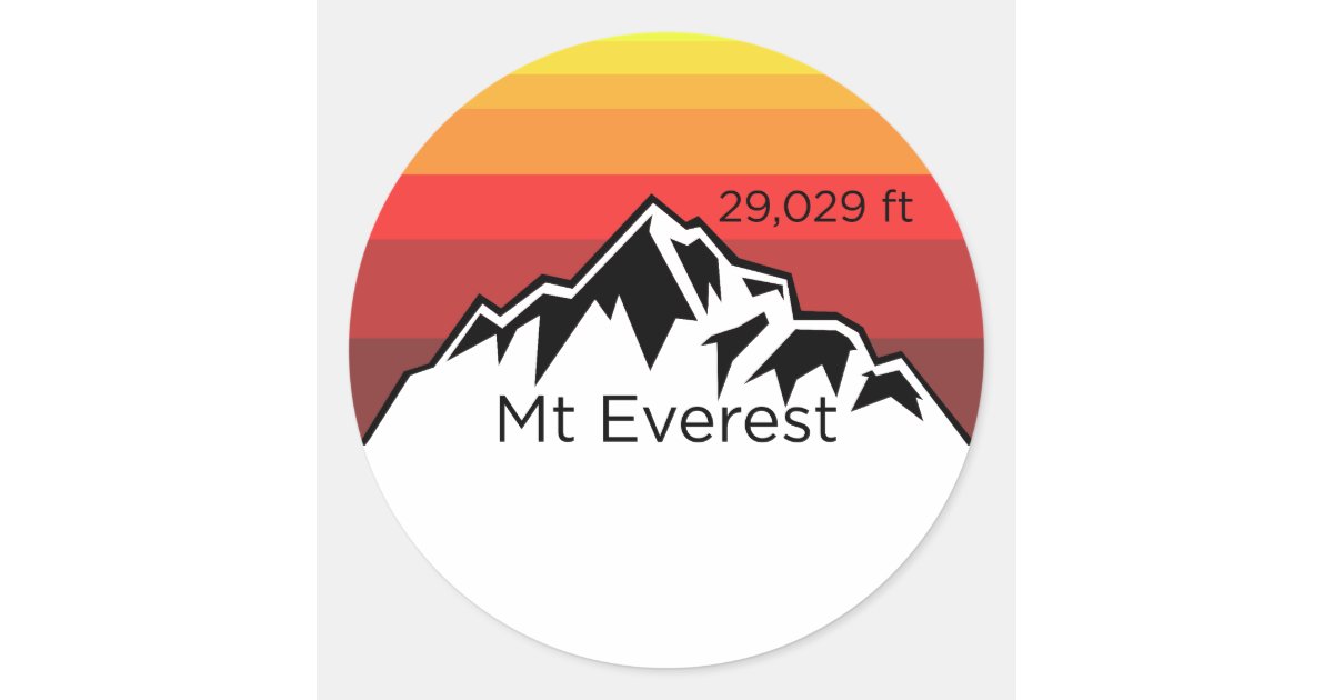 Mt Everest summit sticker | Zazzle