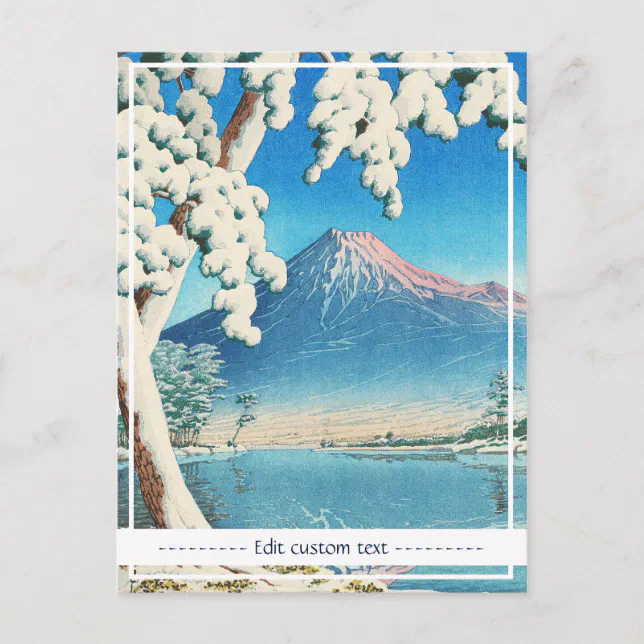 Mt Fuji After Snow Hasui Kawase shin hanga scene Postcard | Zazzle