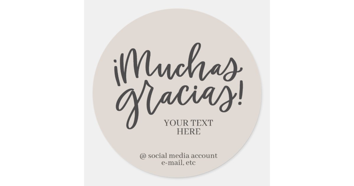 Muchas Gracias sticker | Zazzle