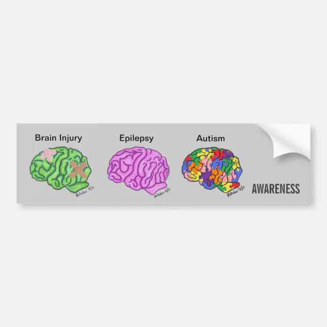 Multi-Brain Bumper Sticker | Zazzle