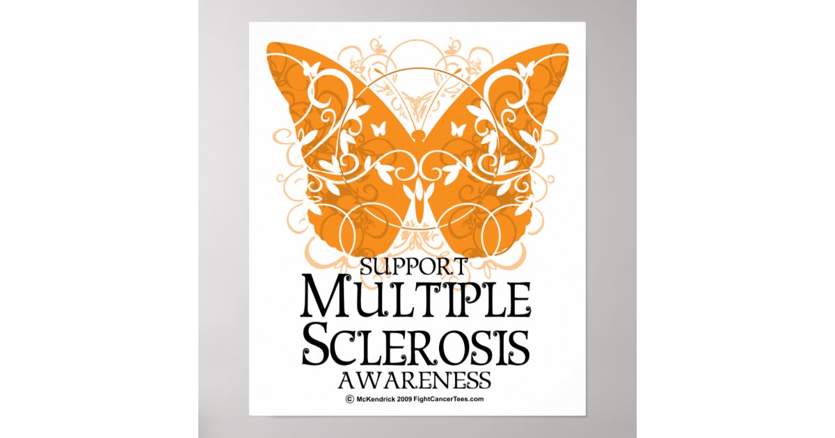 Multiple Sclerosis Butterfly Poster | Zazzle