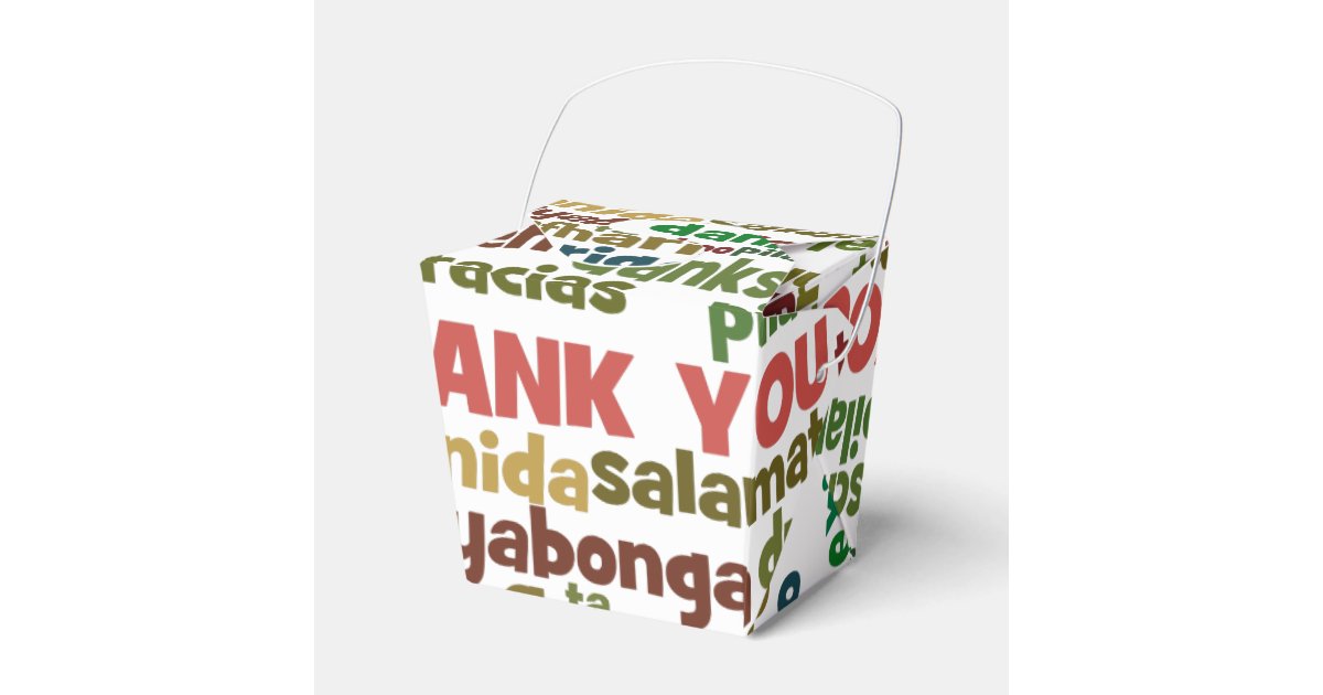 Multiple Ways to Say Thank You in Many Languages Favour Box | Zazzle
