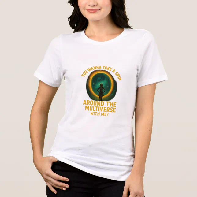 Multiverse Mini Skirt Silhouette Tri-Blend Shirt | Zazzle