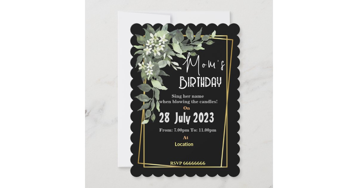 Mum's birthday Invitation | Zazzle