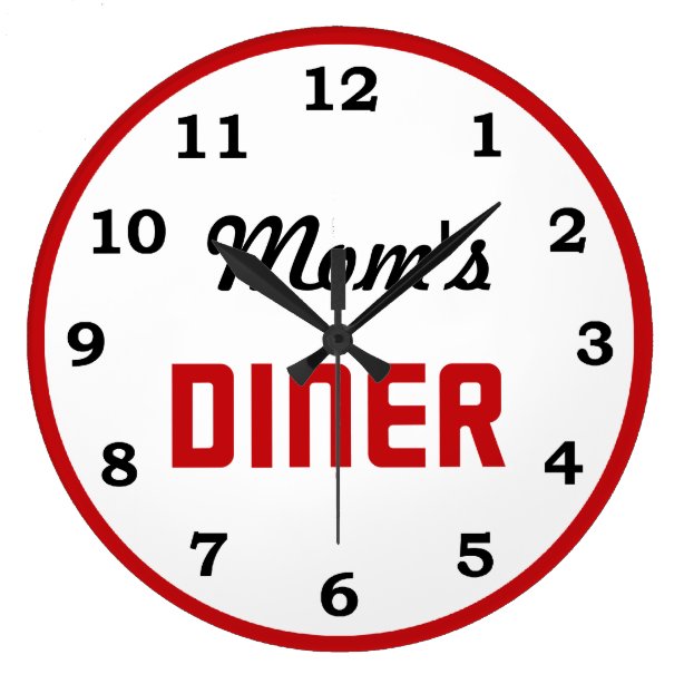 Diner Wall Clocks | Zazzle UK