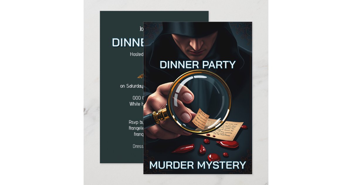 Murder mystery crime scene dinner party DIY Invitation | Zazzle