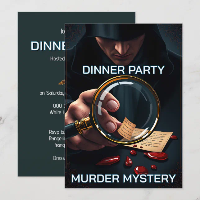 Murder mystery crime scene dinner party DIY Invitation | Zazzle
