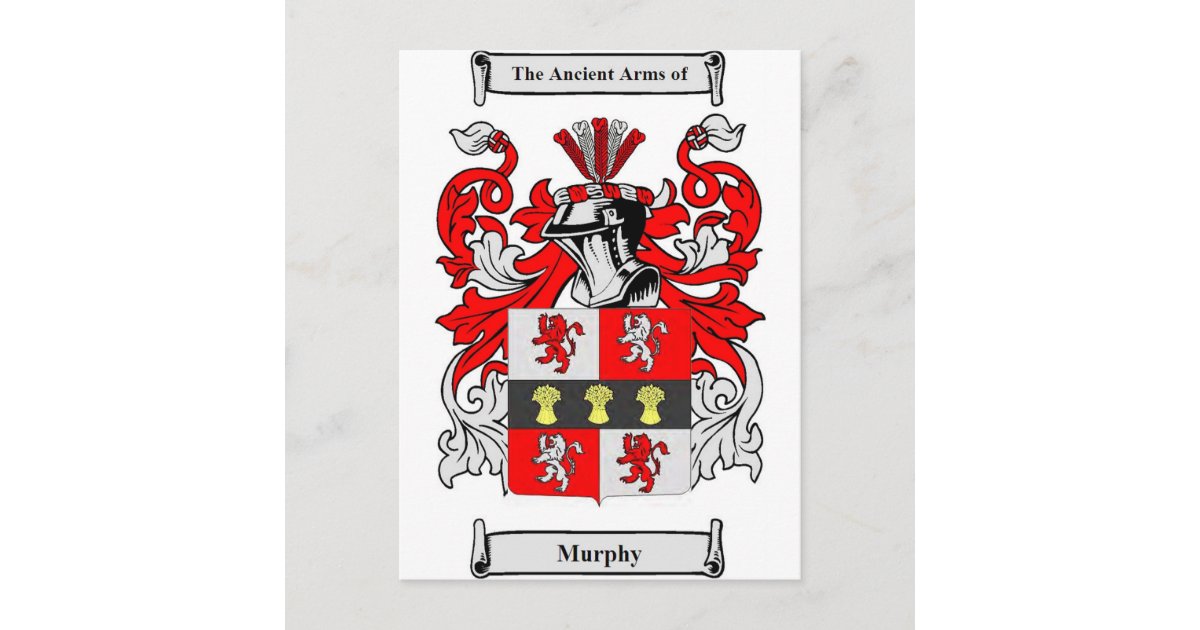 Murphy Coat of Arms Postcard | Zazzle