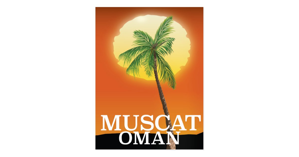 Muscat Oman vacation poster Postcard | Zazzle.co.uk