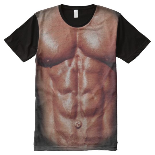 Muscle Six Pack All-Over Print T-Shirt | Zazzle.co.uk
