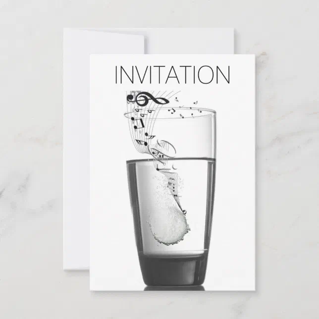 Music Concert Festival Minimalism Vip Invitation | Zazzle
