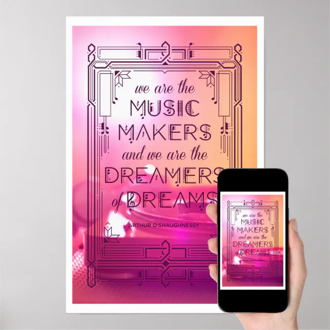 Music, Dreams, and Memories Poster | Zazzle