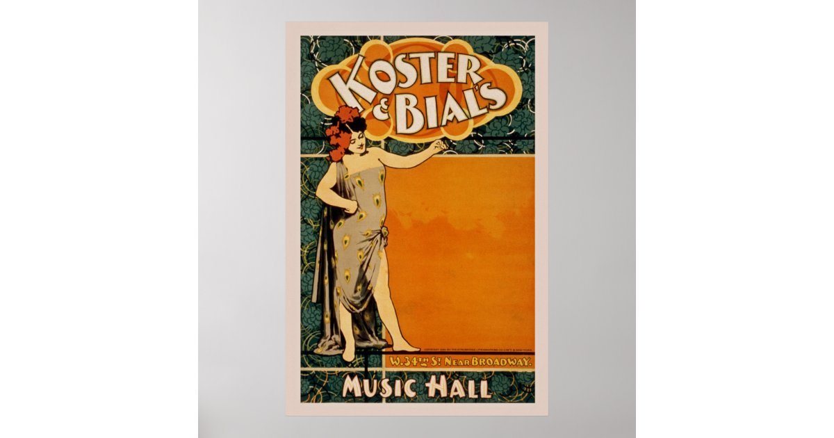 Music Hall Vintage Poster | Zazzle