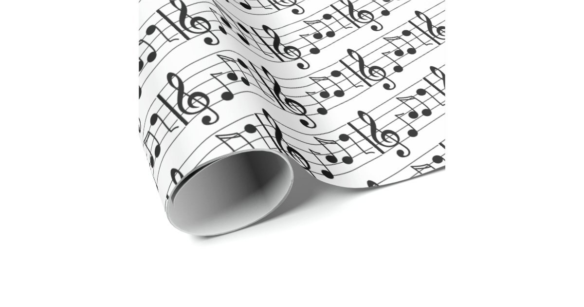 Music Note Wrapping Paper | Zazzle
