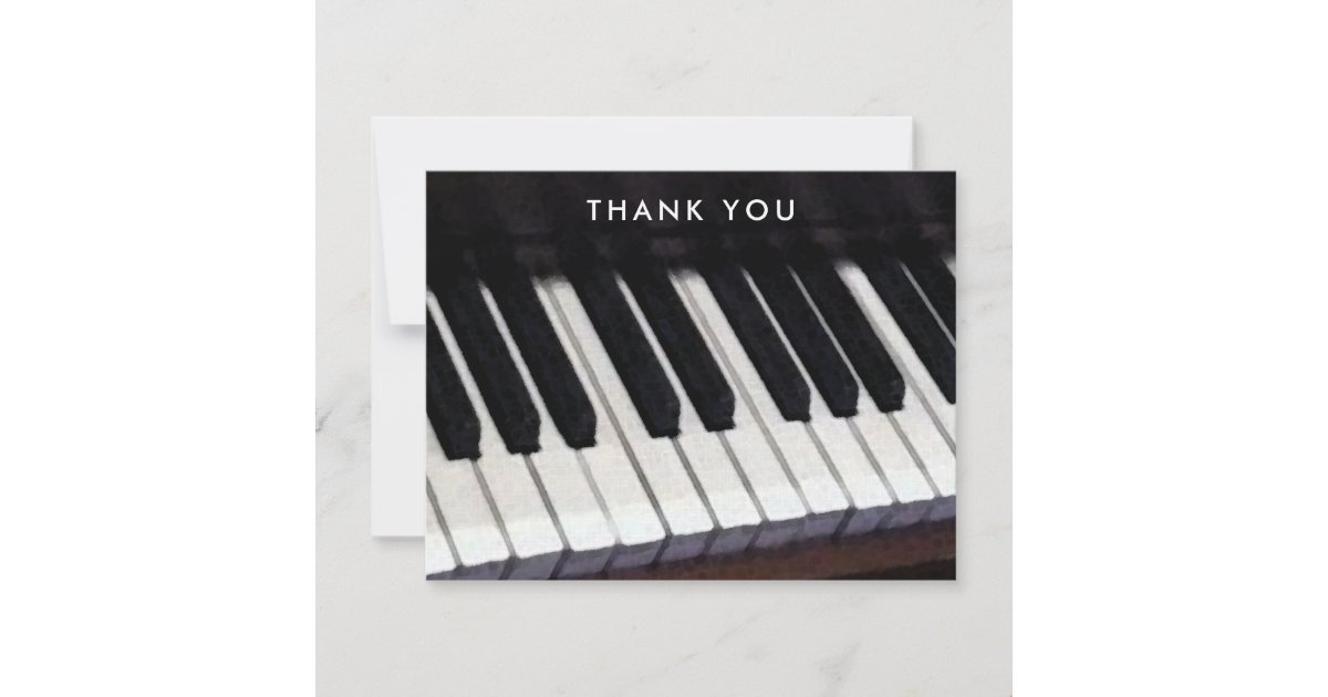 Music Piano Thank You Card | Zazzle