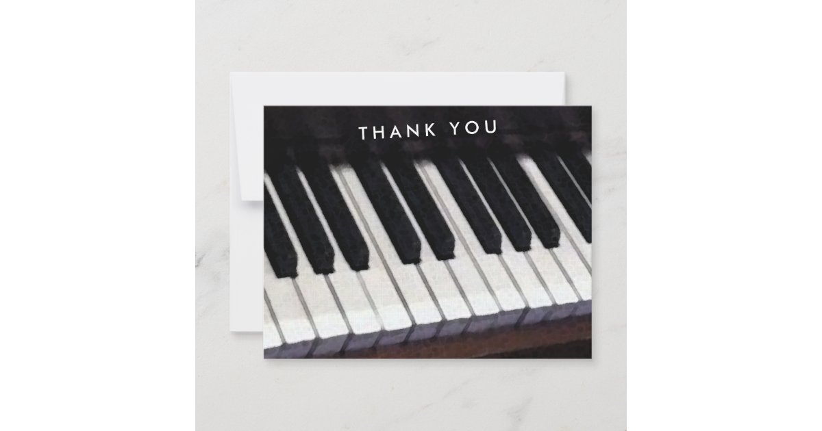 Music Piano Thank You Card | Zazzle
