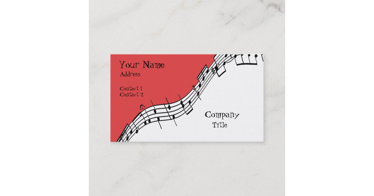 Musical Business Card | Zazzle